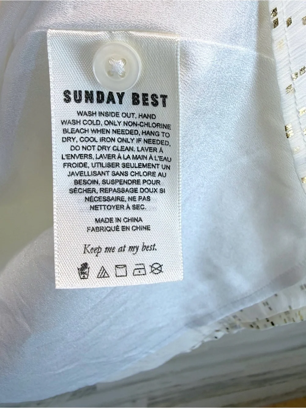 Sunday Best | Dresses | Aritzia Sunday Best Gold Foil Babydoll Mini ...